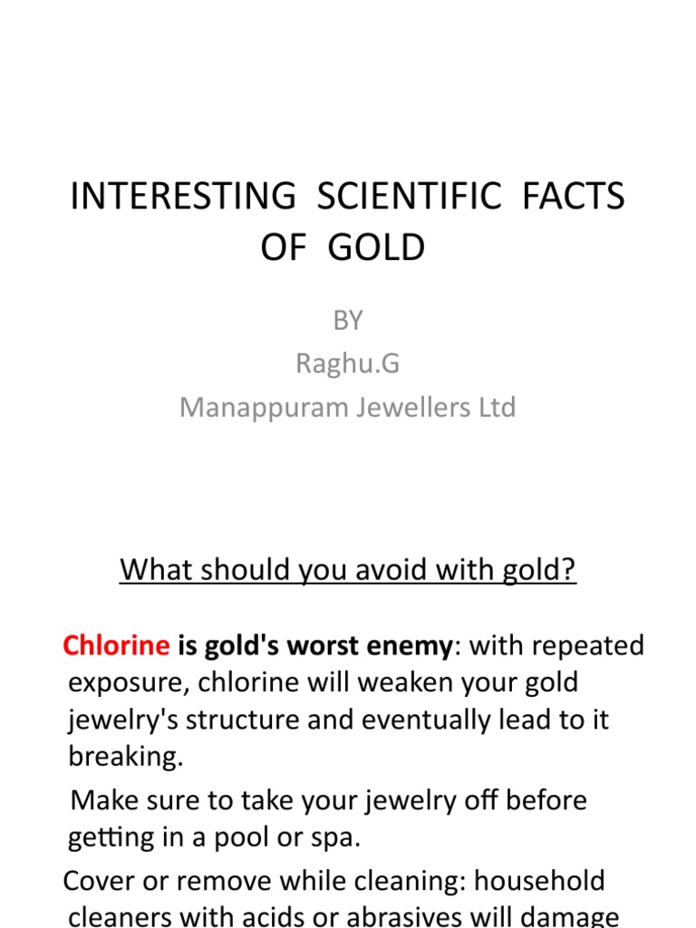 Scientific Benefits of Wearing Gold | PDF | Jewellery | Gold