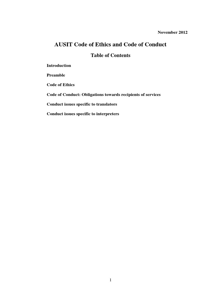 NAATI Code of Ethics | PDF