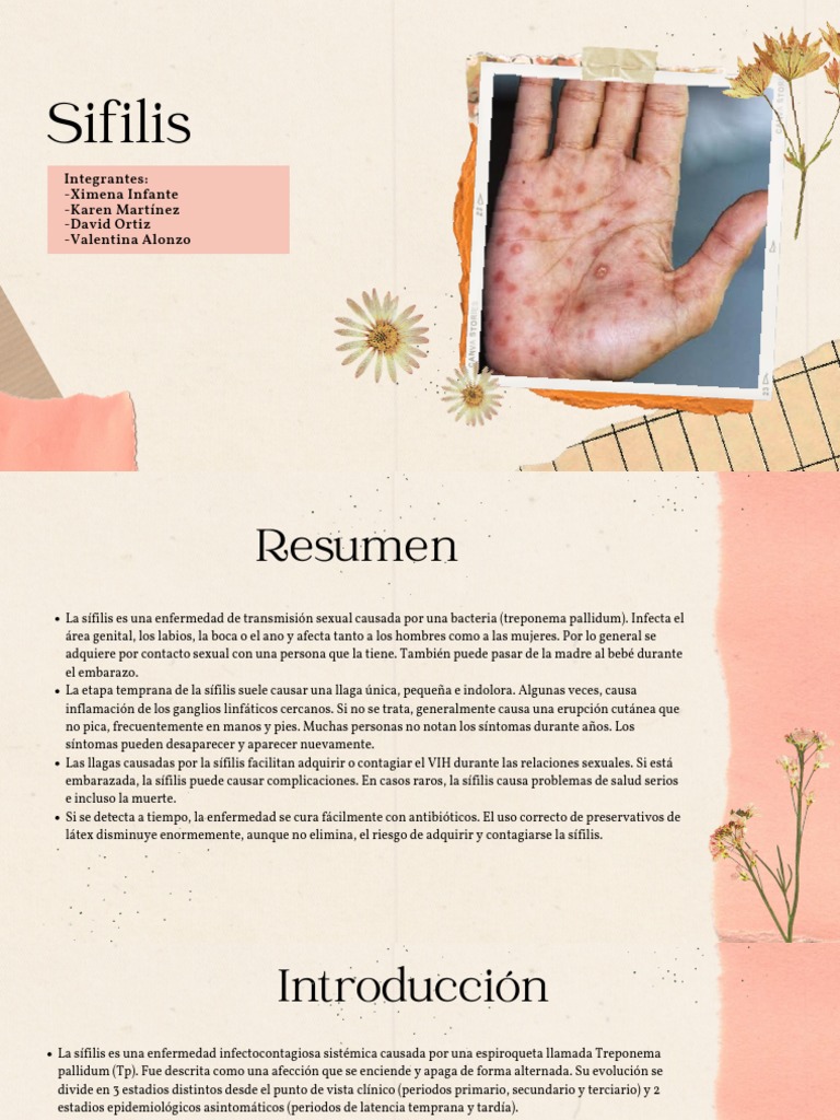 Sífilis: Causas, Síntomas y Tratamiento | PDF | Especialidades Medicas | Microbiología