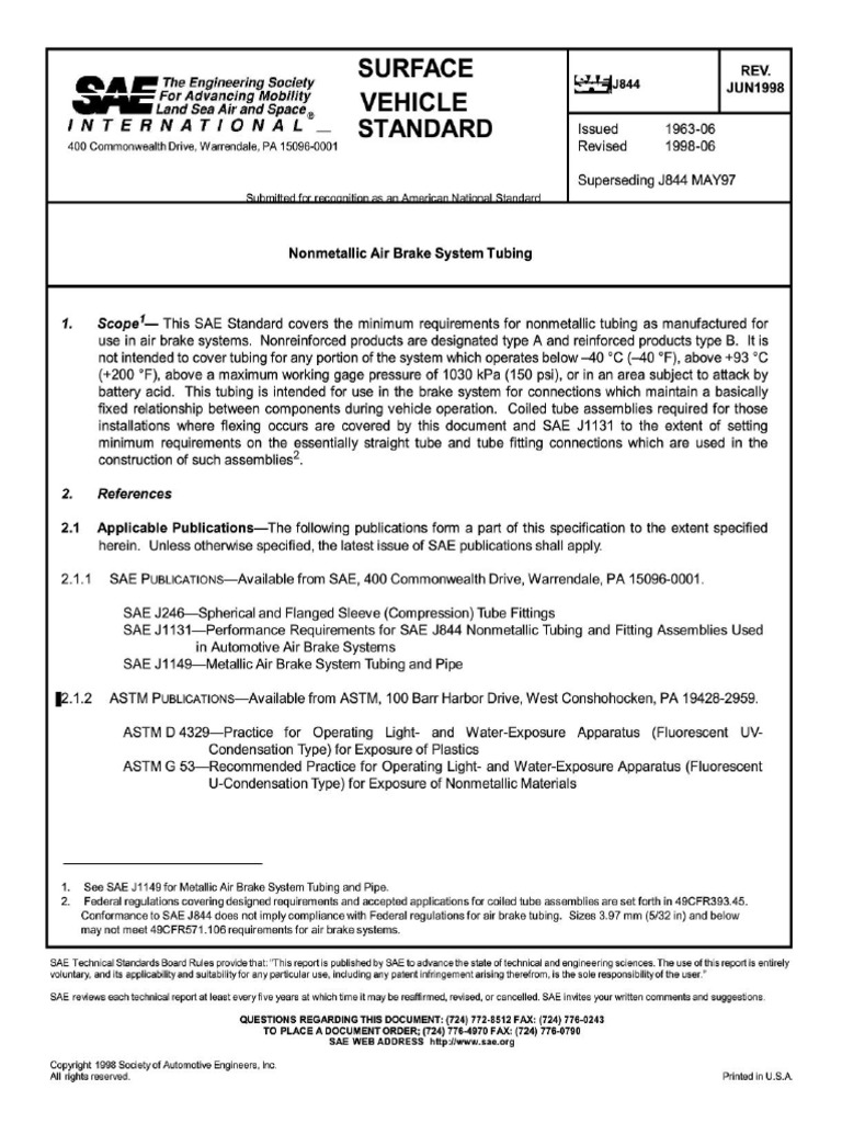 Sae J844 1998 | PDF