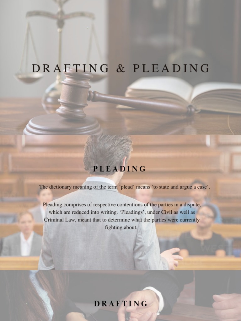 Drafting and Pleading Explained | PDF