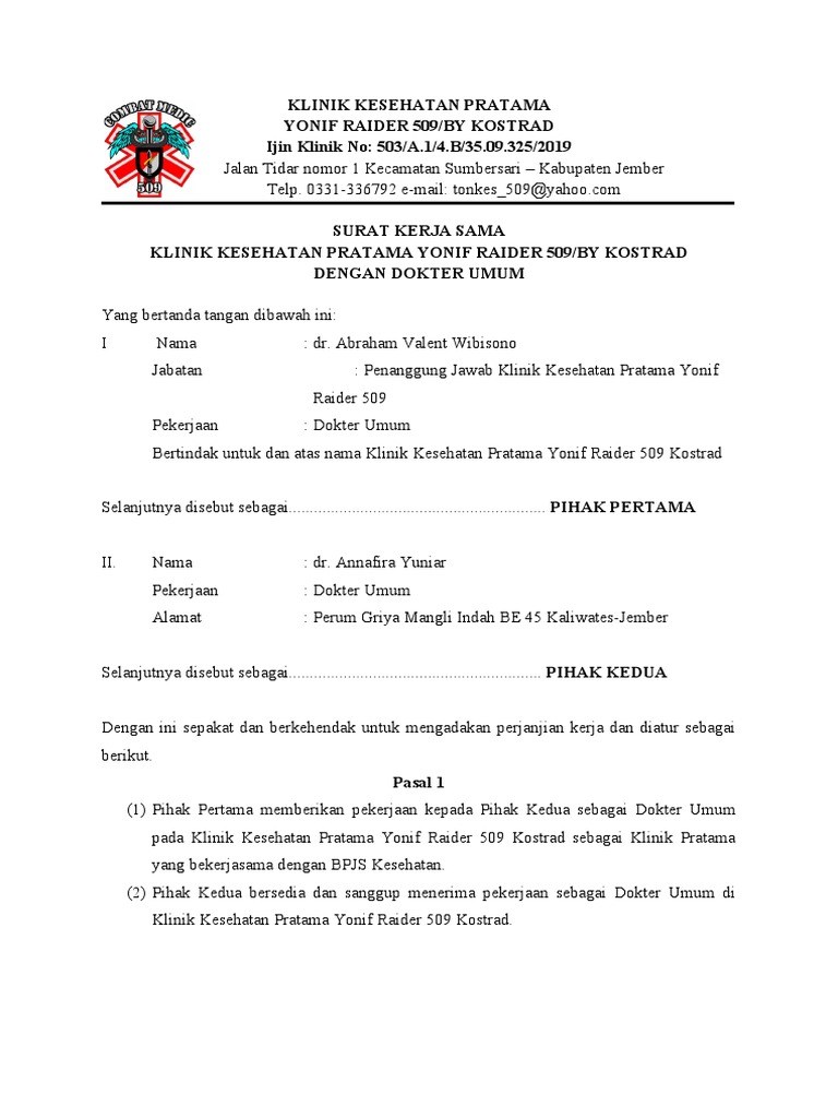 Mou Dokter | PDF | Pengelolaan Keuangan & Uang | Hukum