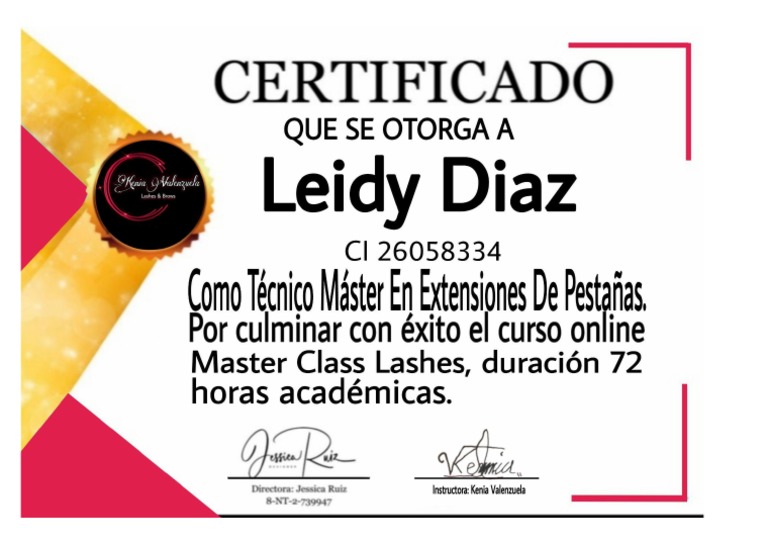 Certificado Leidy | PDF
