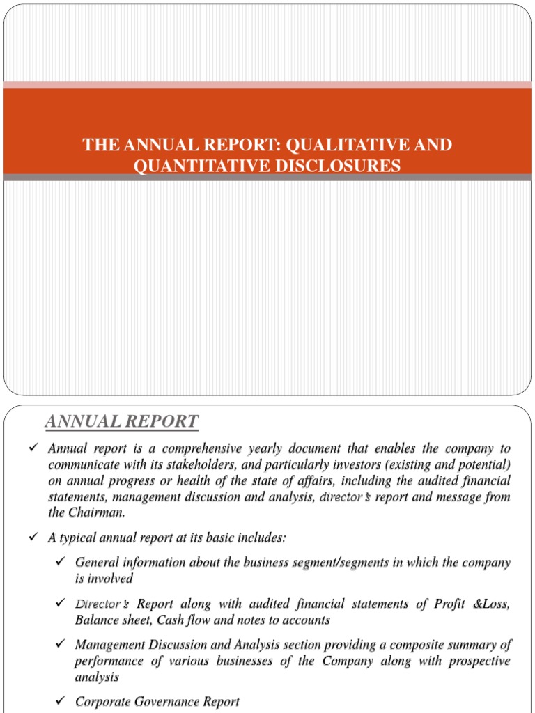 5 Annual Report Analysis | PDF | Auditor's Report | Financial Statement