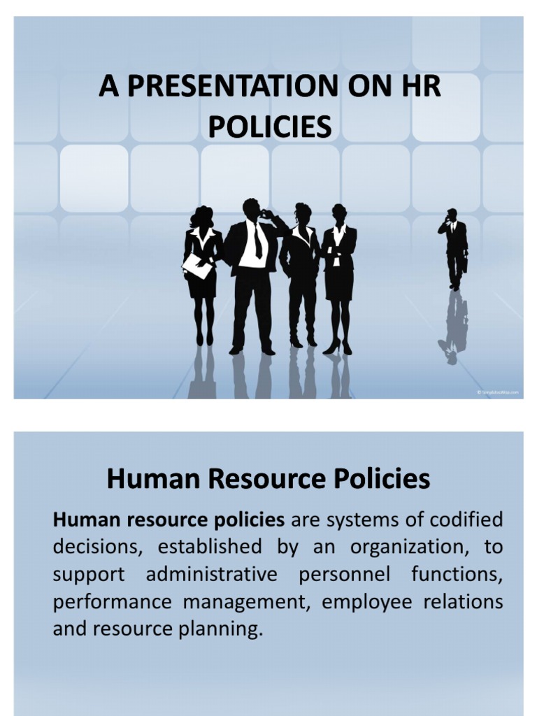HR Policies Presentation | PDF | Recruitment | Employment