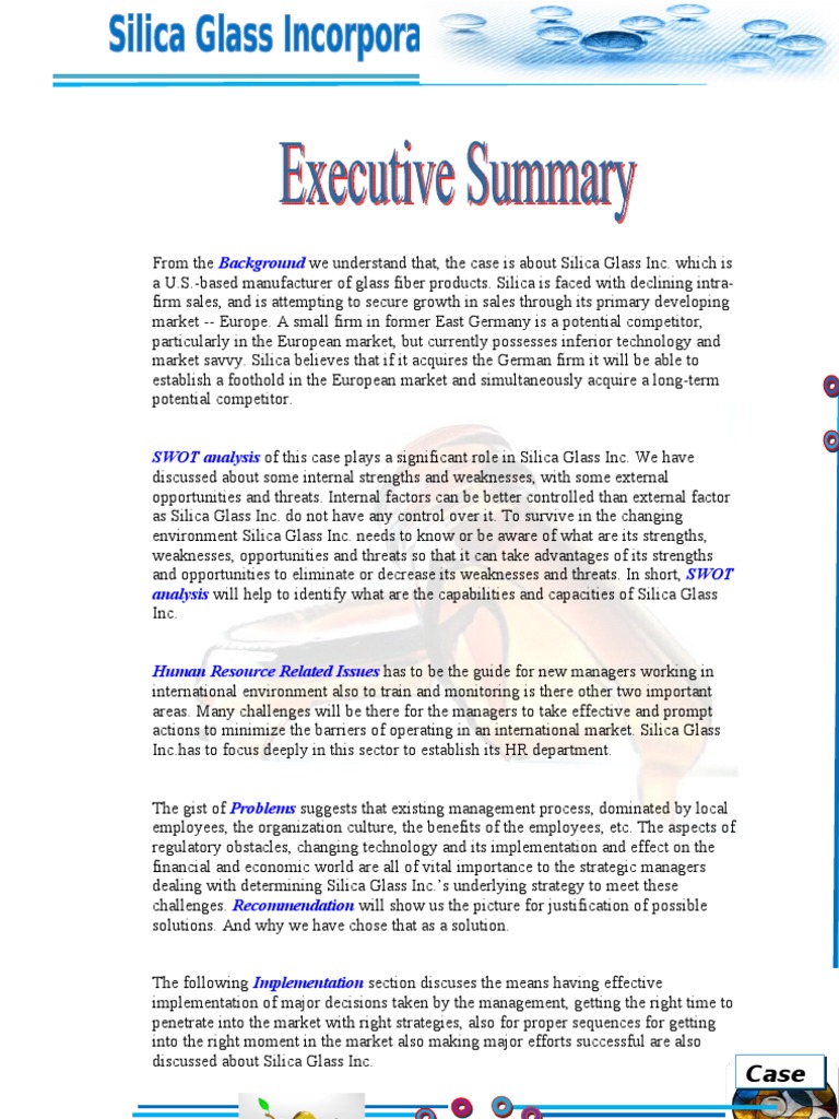 Executive Summary | PDF | Swot Analysis | Strategic Management