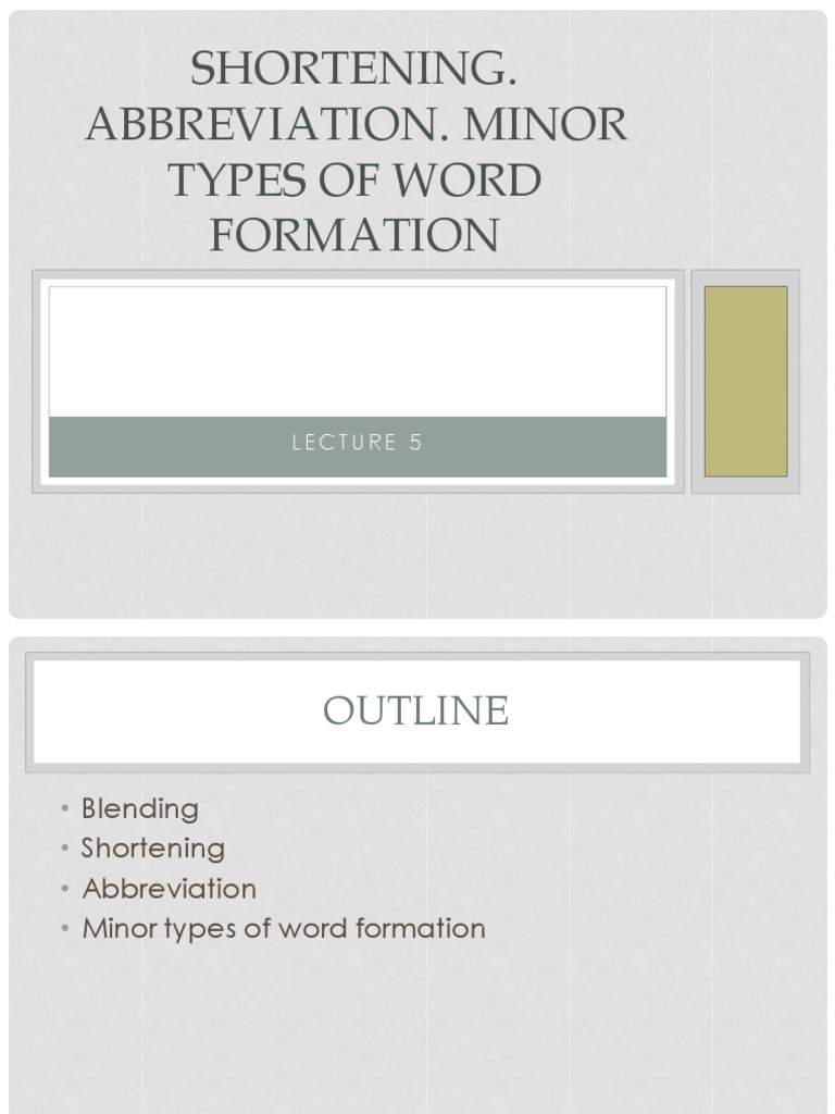 Understanding Word Shortening Methods | PDF | Word | Semantics