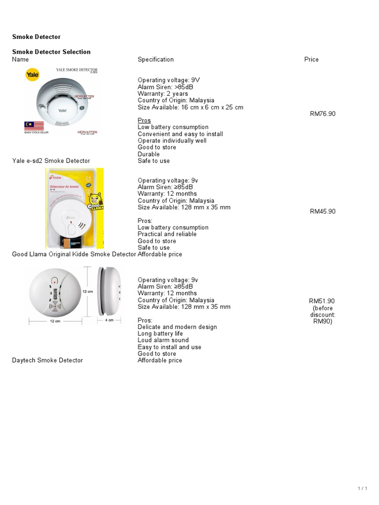 Smoke Detector | PDF