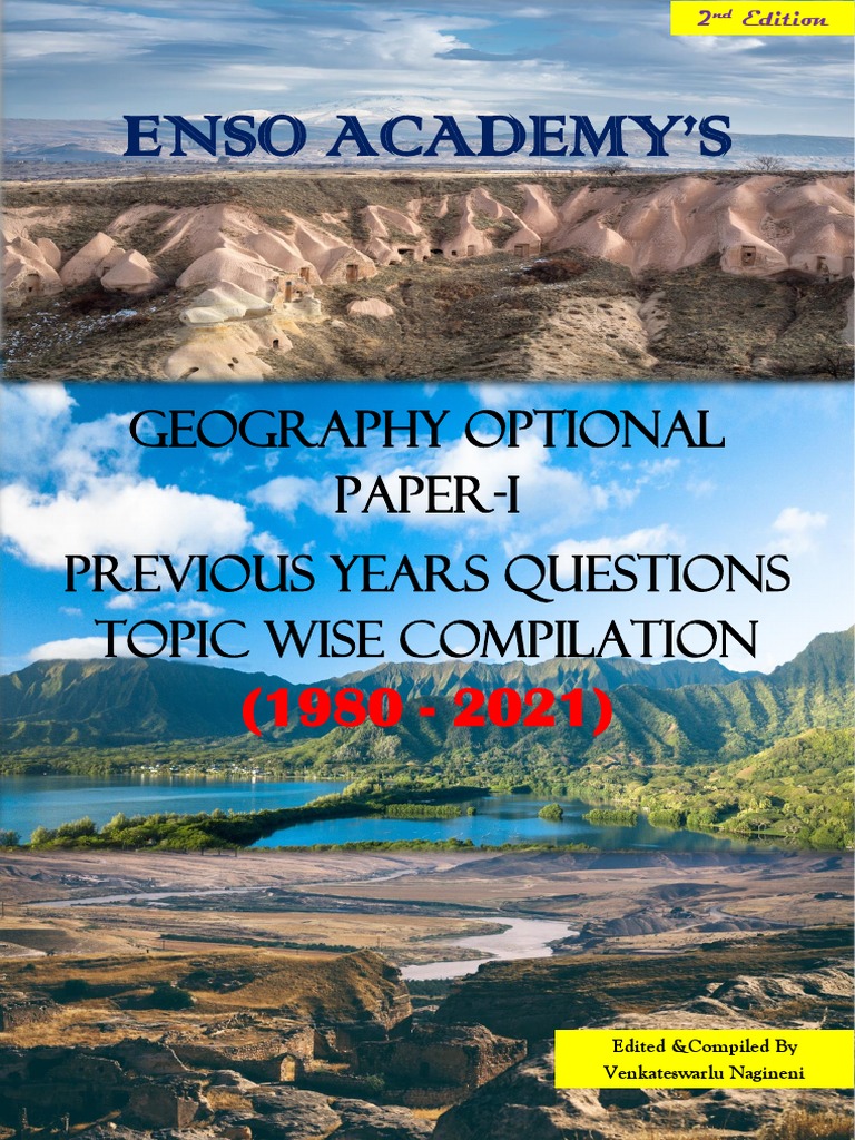 Comprehensive Analysis of Geography Optional Paper 1 Questions from 1980-2021: Insights for ...
