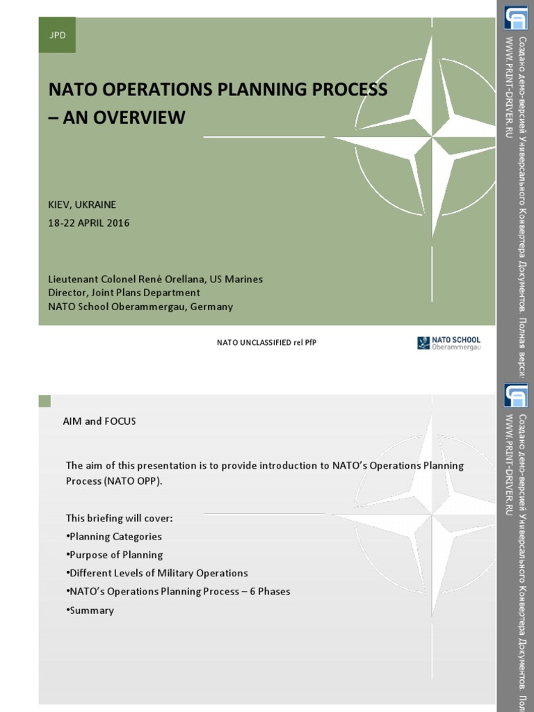 Nato Operations Planning Process | PDF | Nato | Crisis Management