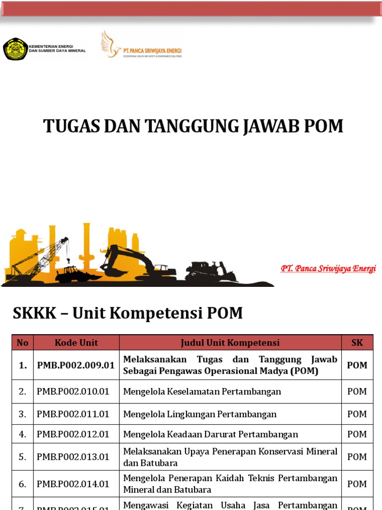 Tugas Dan Tanggung Jawab POM | PDF