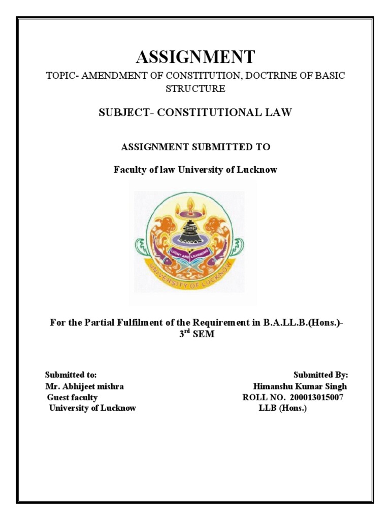 Constitution Assignment | PDF