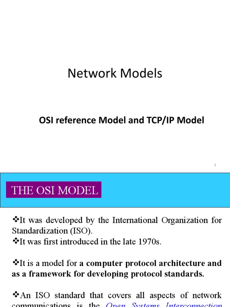 Chapter 4-7@networking Models | PDF | Transmission Control Protocol | Internet Protocol Suite