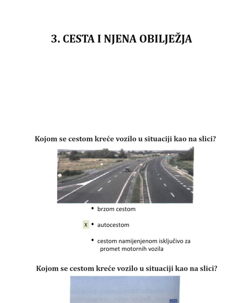 Prezentacija 3 - CESTA I ZUSTAVNI PUT | PDF