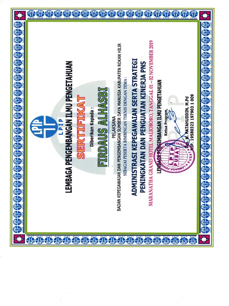 Kumpulan Sertifikat | PDF