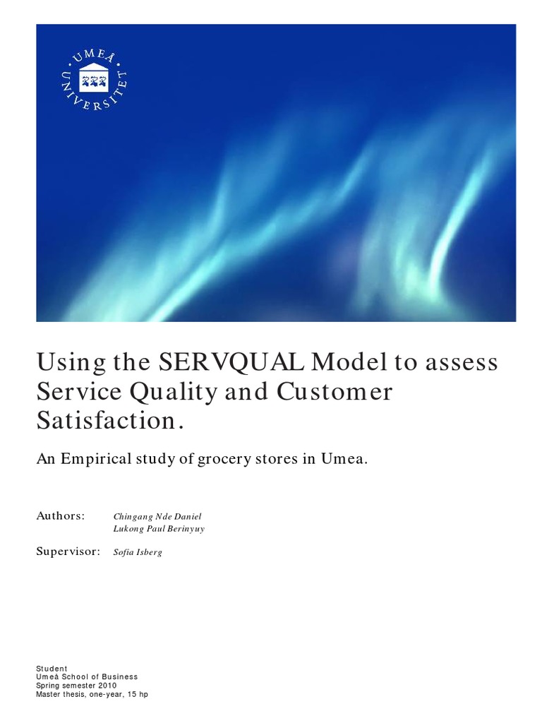 Servqual Model | PDF
