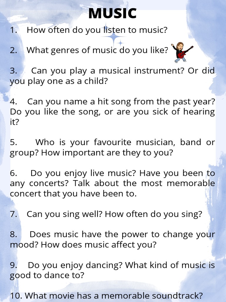 Music Conversation Task | PDF | Self-Improvement