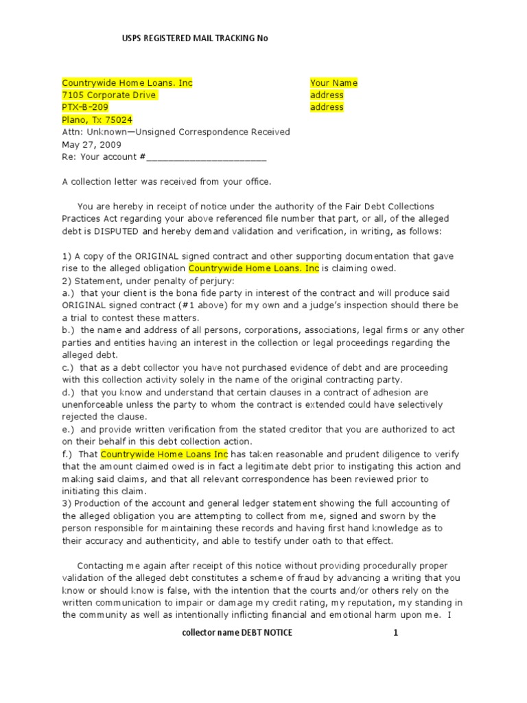 Better Creditor Letter | PDF | Debt | Notary Public