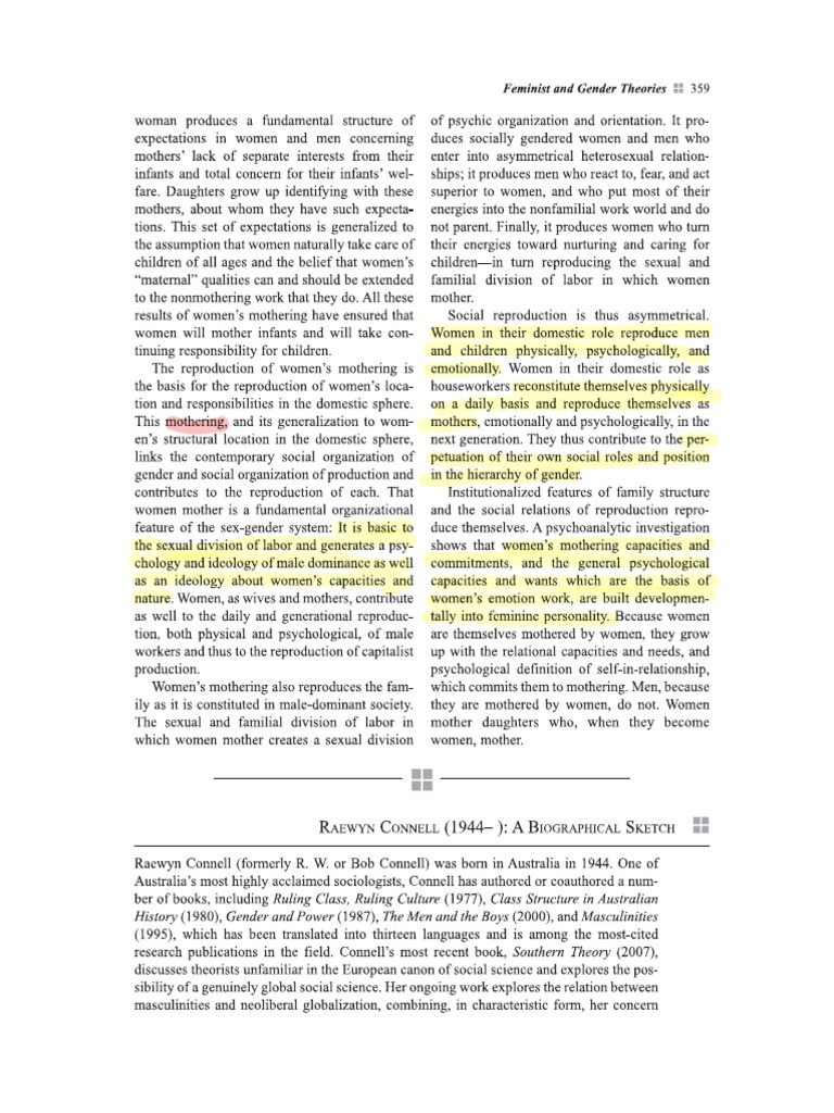 Connell's Theoretical Orientation | PDF