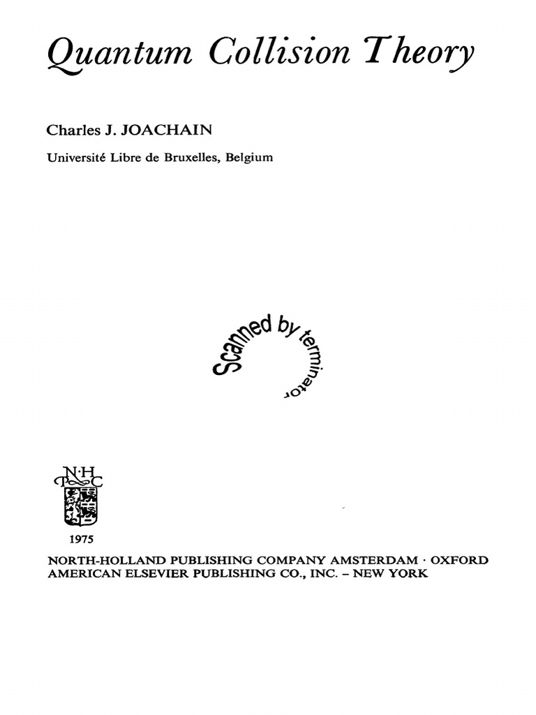 Joachain Quantum Collision Theory Pdf 