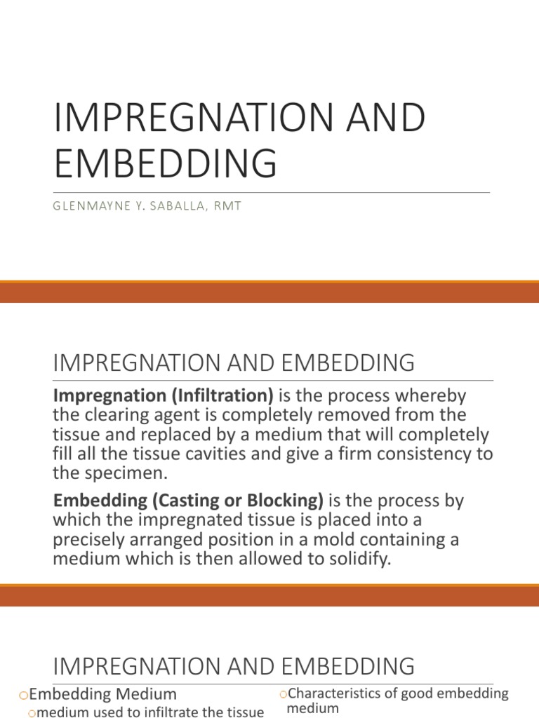 Impregnation and Embedding | PDF
