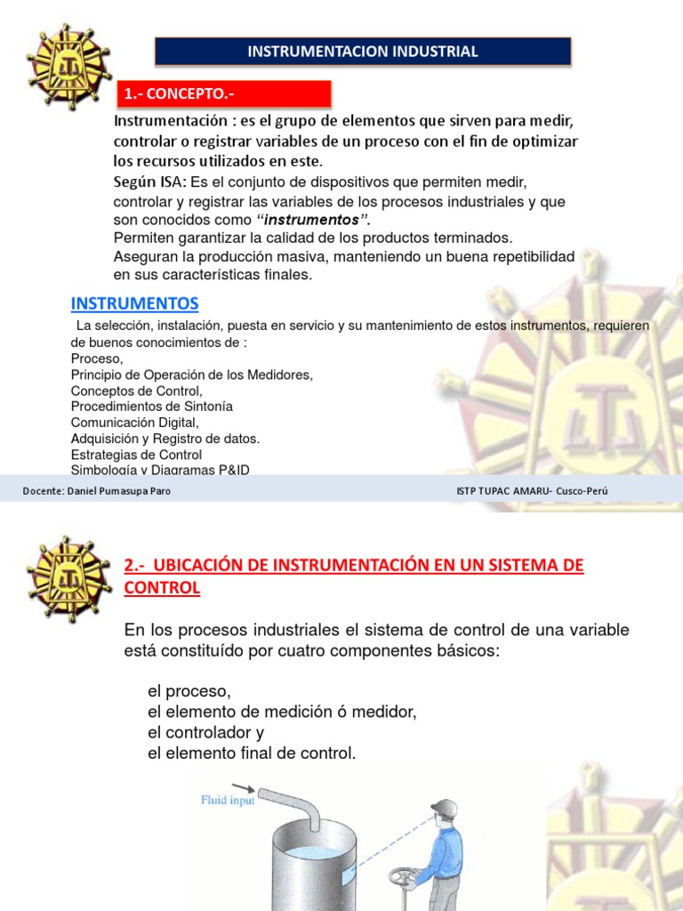 Presentación Instrumentacion Industrial 1 | PDF | Medición | Ingenieria ...