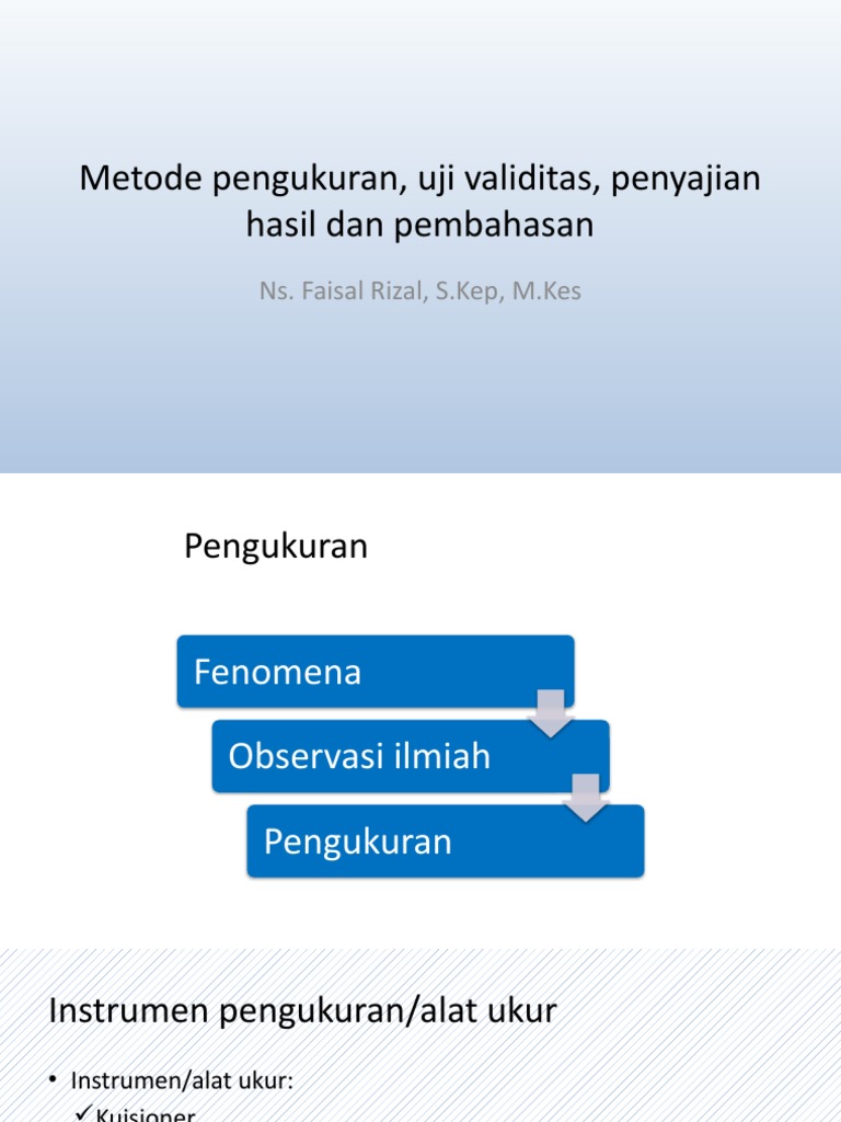 Metode Pengambilan Data, Uji Validitas, Penyajian | PDF | Metode & Bahan Ajar