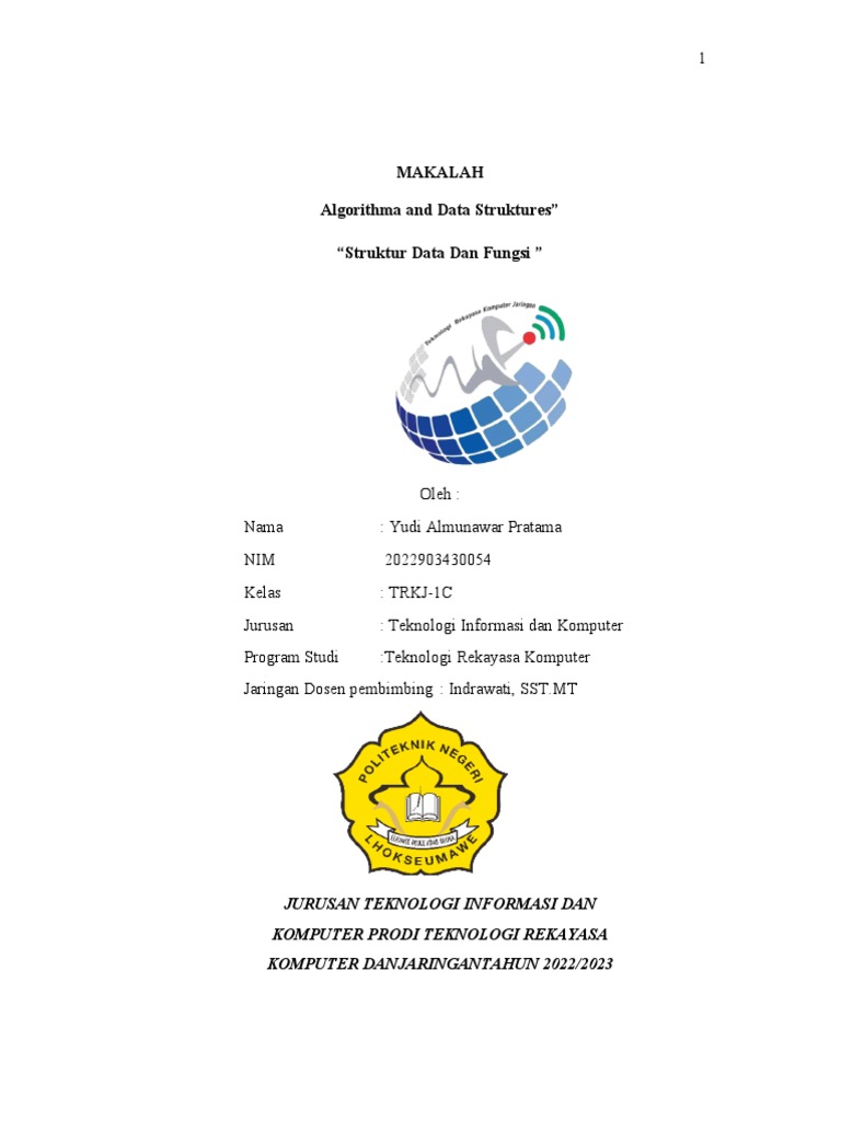 MAKALAH Data Struktur Dan Fungsi | PDF