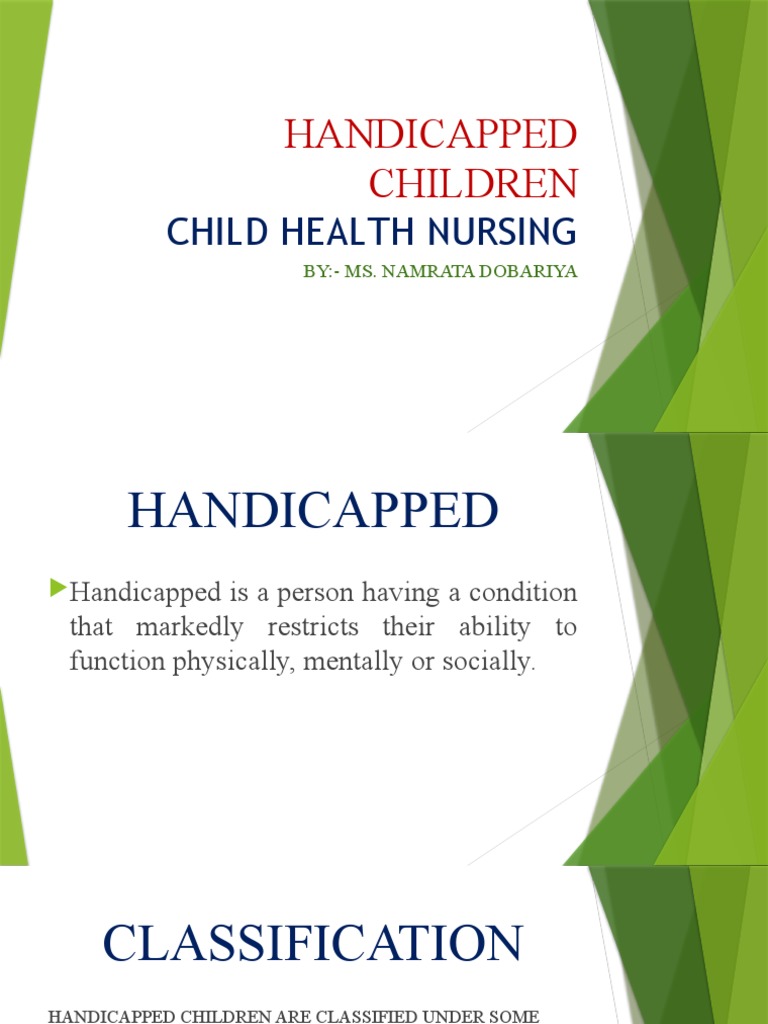 Classification and Management of Handicapped Children | PDF ...
