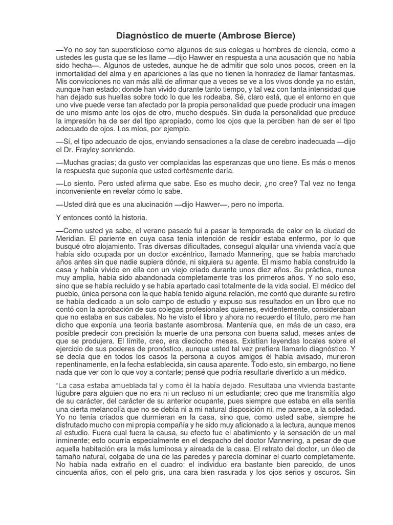 Diagnóstico de Muerte | PDF