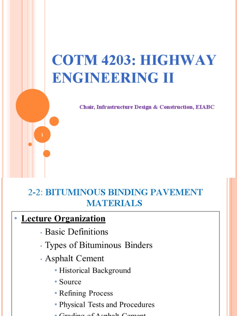 COTM 4192 Chapter 2-2 Bituminous Materials | PDF | Asphalt | Petroleum