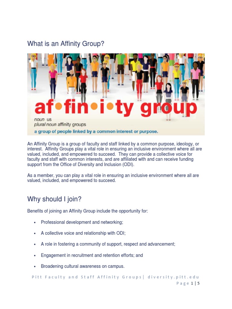 What Is An Affinity Group Handout | PDF | Leadership | Business
