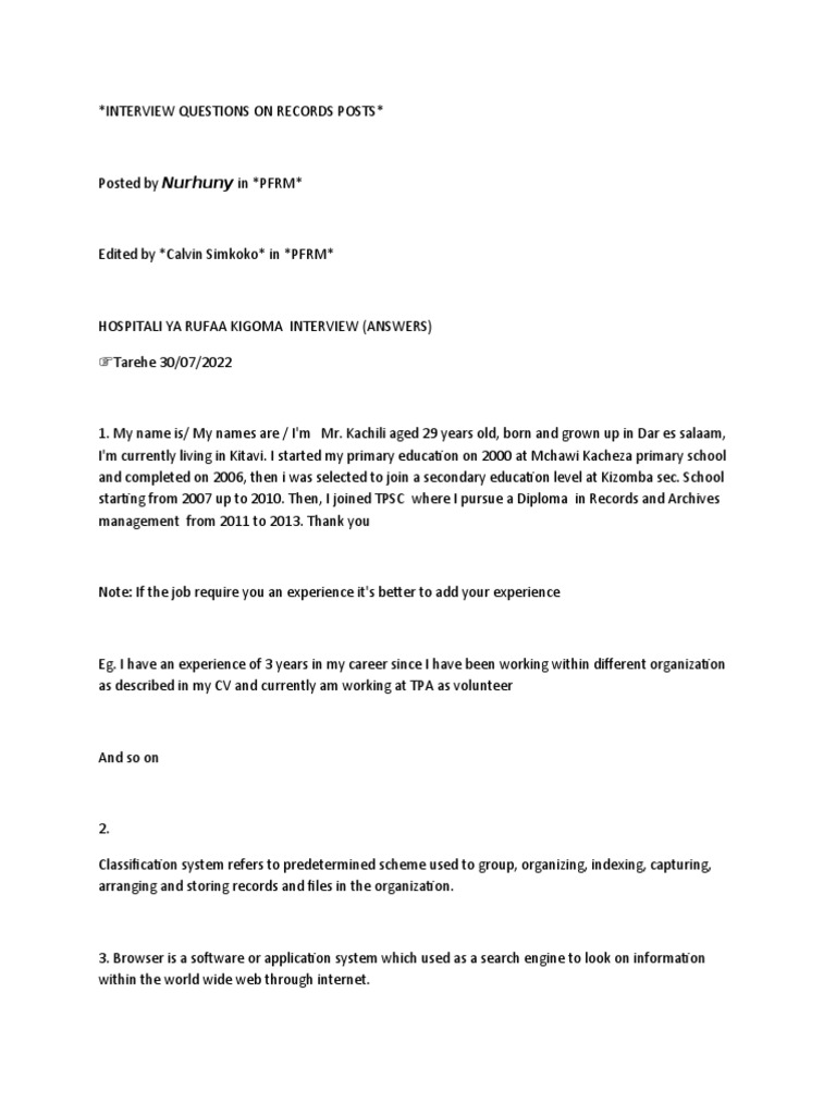 INTERVIEW QUEST-WPS Office | PDF