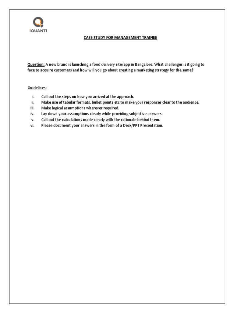 MANAGEMENT TRAINEE CASE STUDY - Bodhgaya | PDF