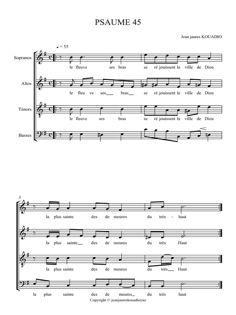 PSAUME 45 - Partition Complète | PDF