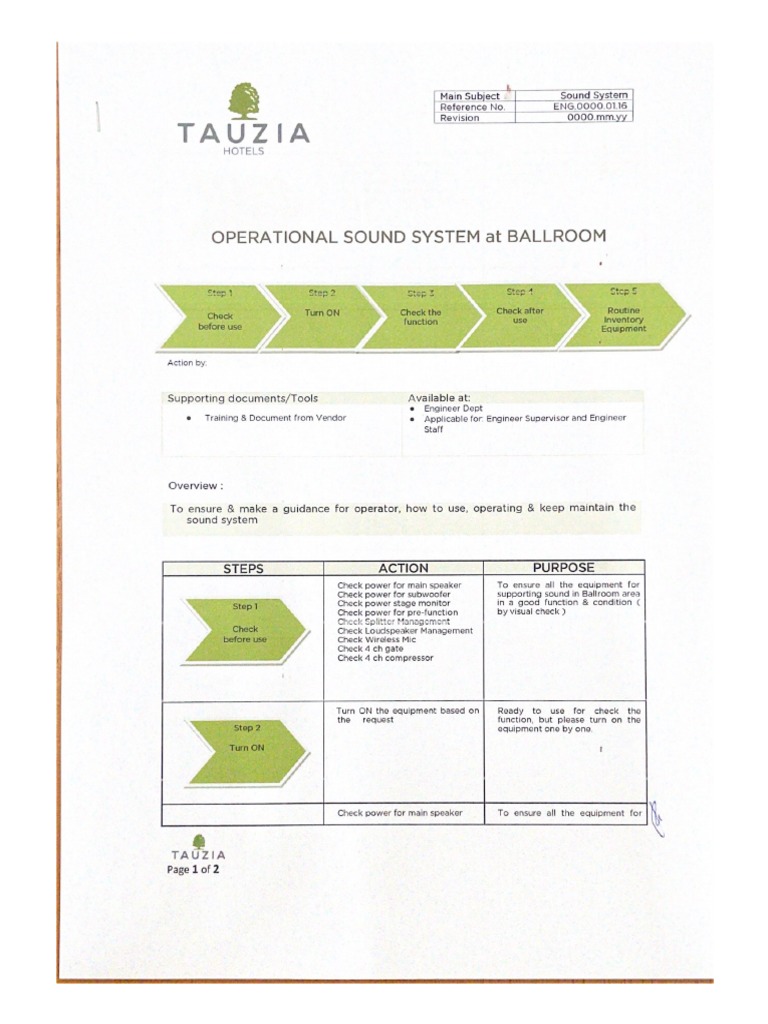 SOP Sound System at Ballroom | PDF