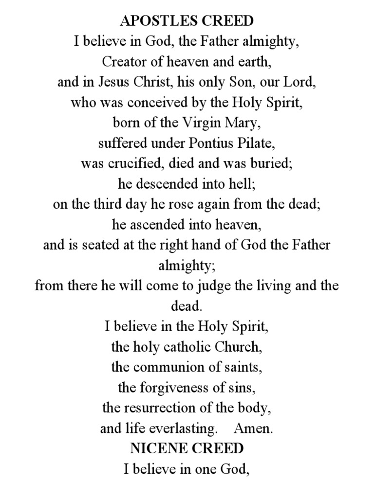 Apostles' Creed: Text and Beliefs | PDF | Philosophy | History