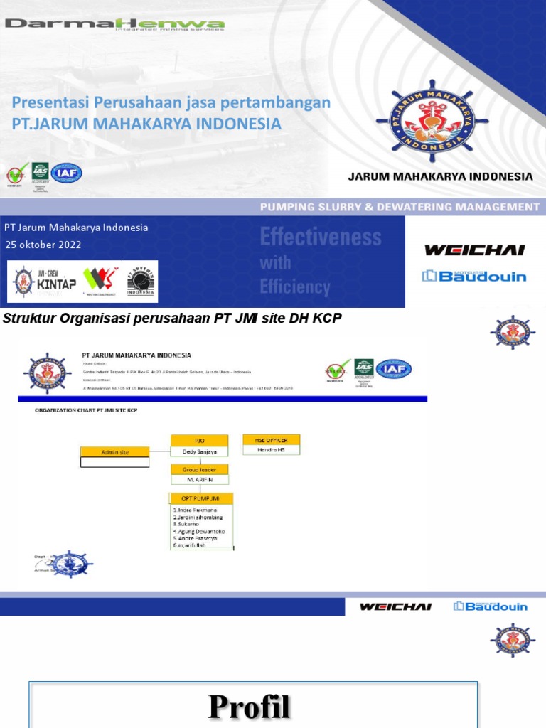 Persentasi Jasa Pertambangan PT JMI Site KCP Fix | PDF