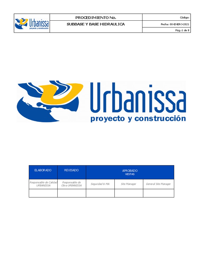 Sub Base y Base en Caminos Principales | PDF