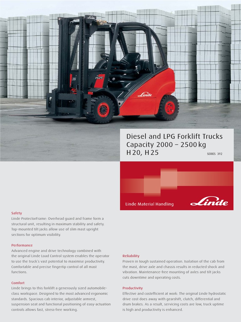 392.linde H20-H25 Forklift Specification Data | PDF