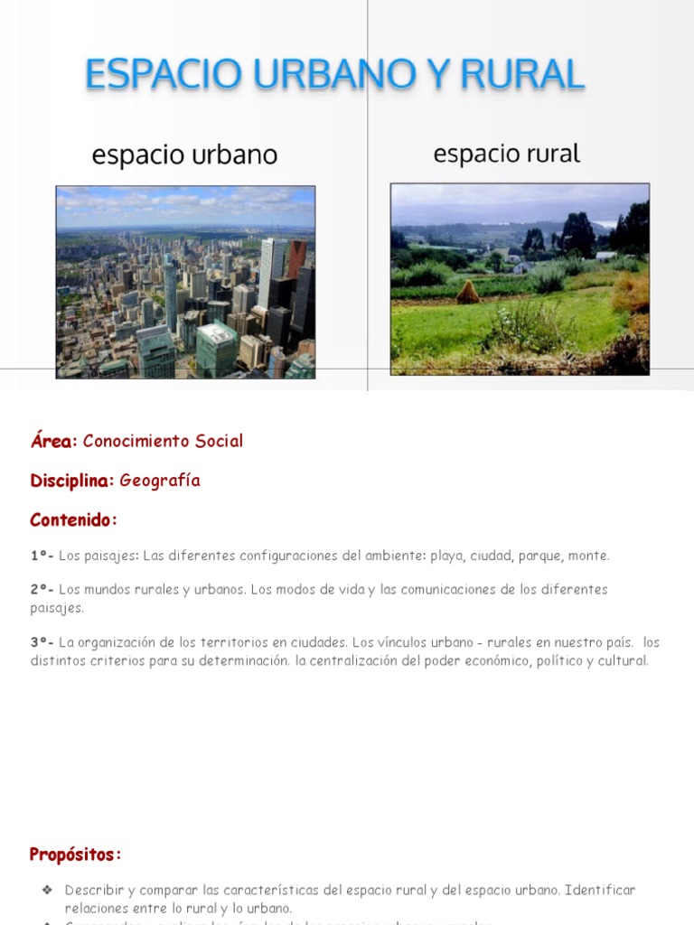 Explorando Paisajes: Rural vs Urbano | PDF | Paisaje | Área rural