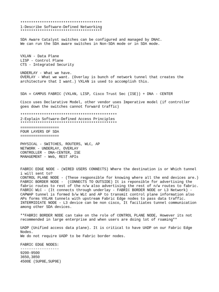 SD Access Basics | PDF | Router (Computing) | Computer Network