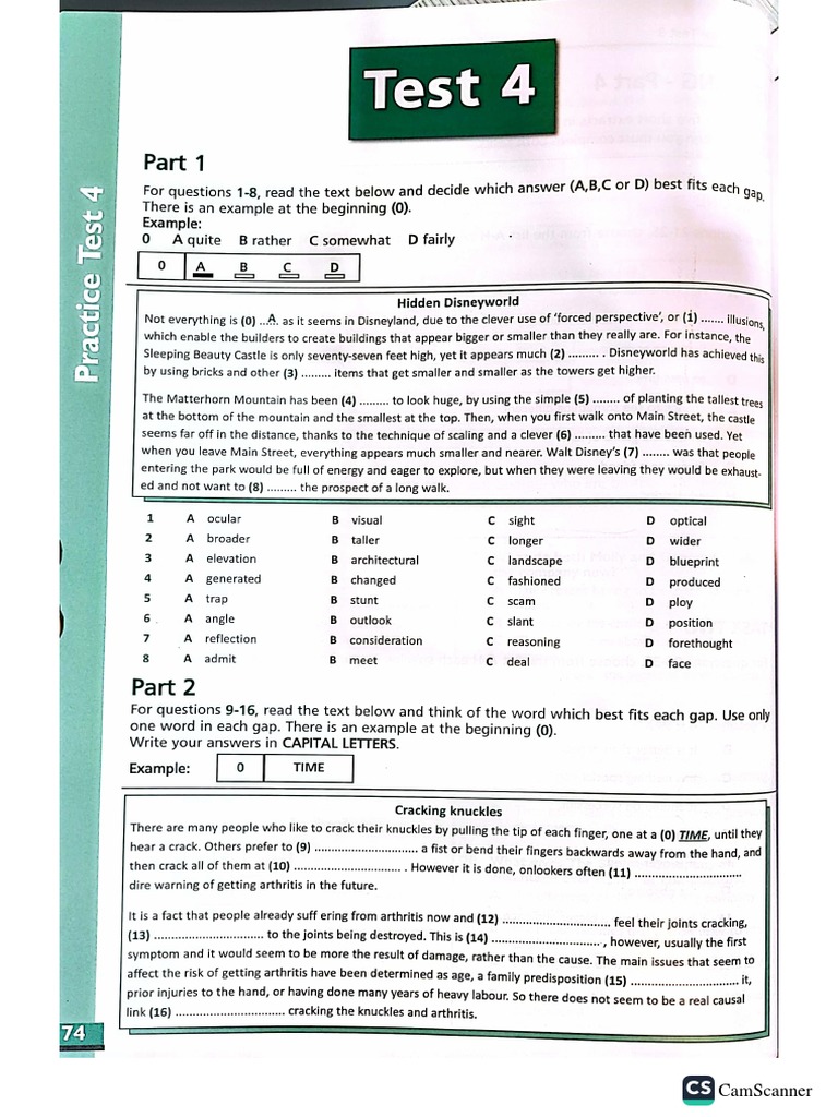 Simply Advanced Practice Test 4 | PDF