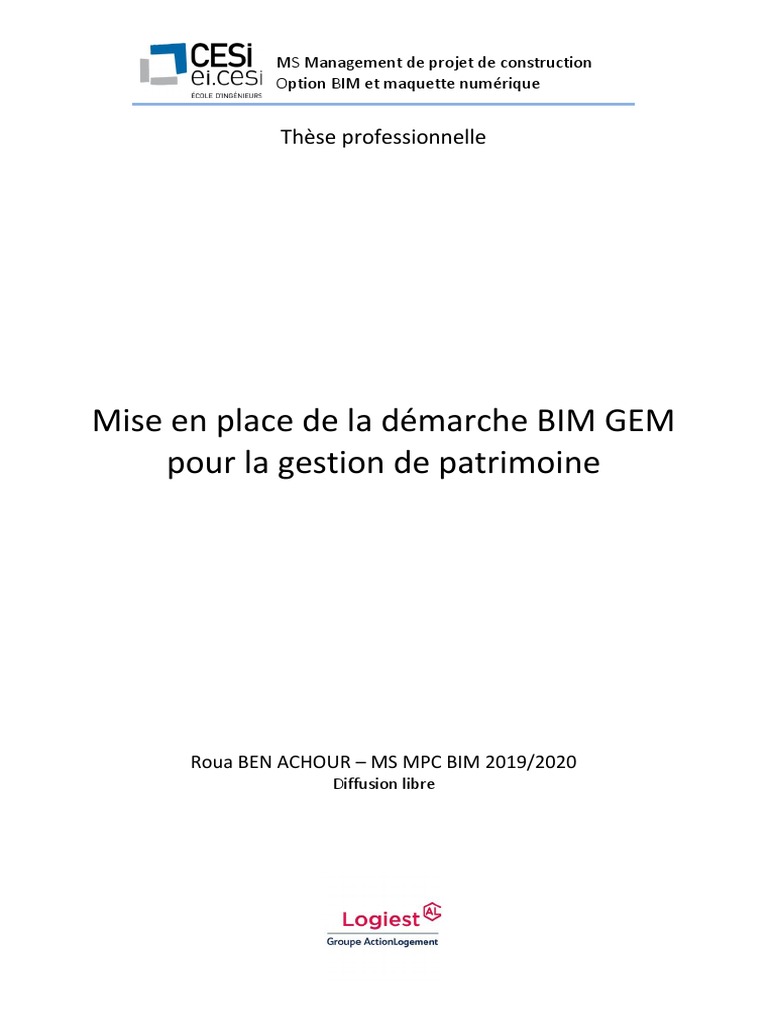 2488 Mise en Place de La Dmarche Bim Gem Pour La Gestion de Patrimoine ...