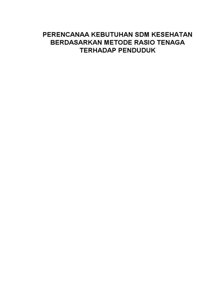 Metode Rasio Penduduk | PDF | Bisnis | Ilmu Sosial
