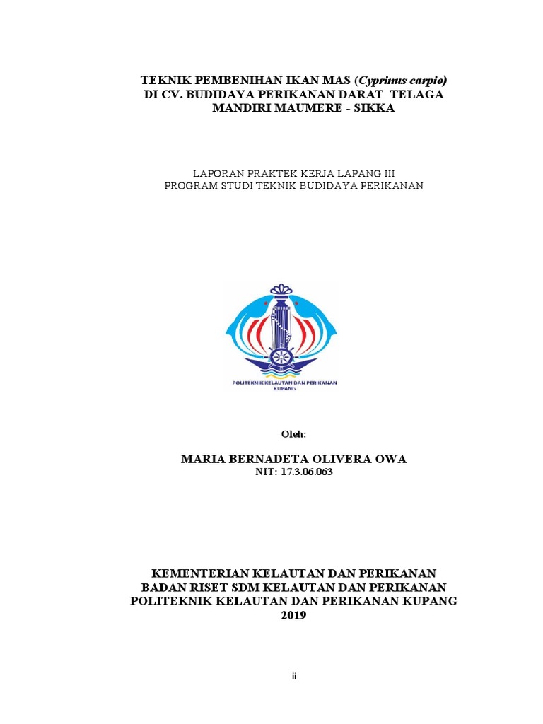 Teknik Pembenihan Ikan Mas (PKL 3) | PDF