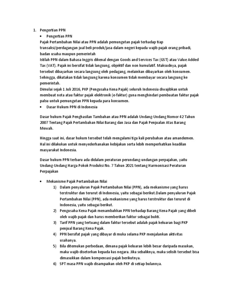 Pengertian PPN | PDF