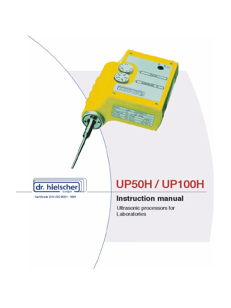 UP50H Ultrasonic Manual ENG | PDF | Ultrasound | Central Processing Unit