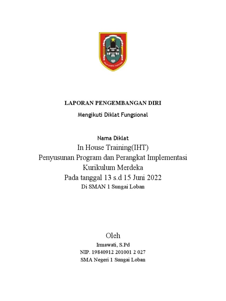 Laporan IHT Kurikulum Merdeka | PDF