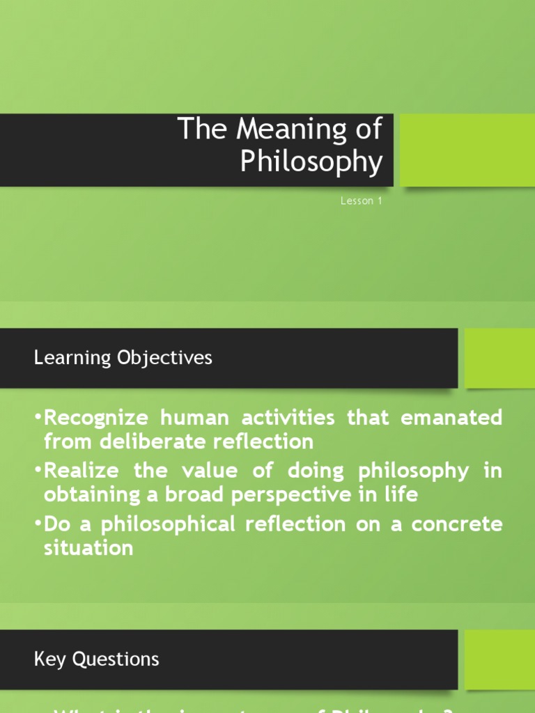 The Meaning of Philosophy | PDF | Epistemology | Reason